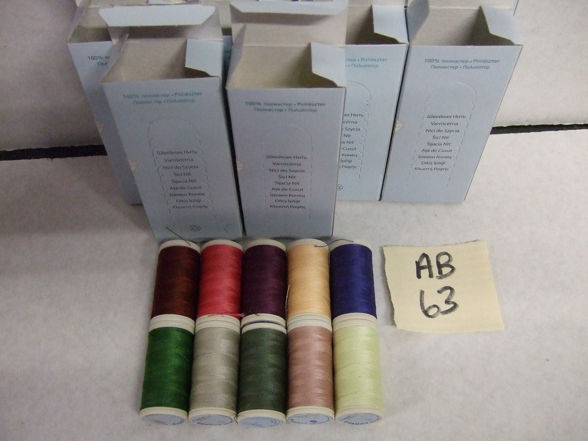 AB63 ASSORTMENT OF COATS DUET COTTONS (4645100) 100 x 100M X 10 boxes ...