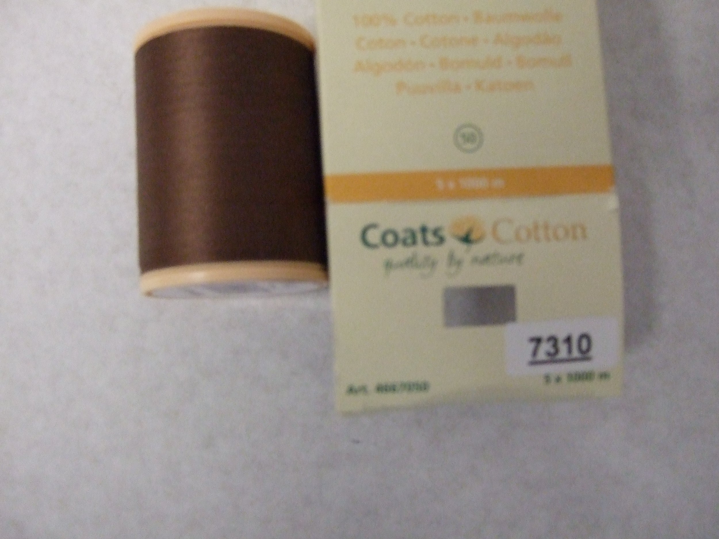 4667050-7310 COATS COTTON SIZE 50 X 1000M COL 7310 BROWN · Just Crafts ...